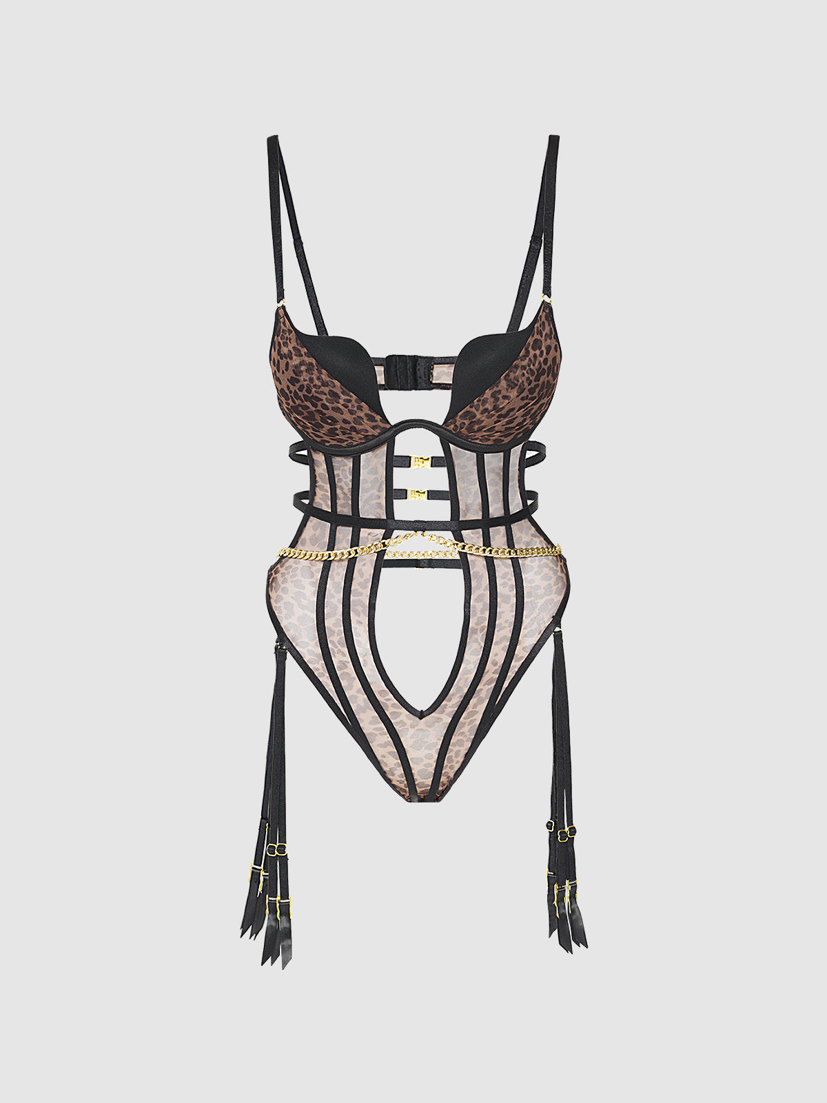 CHANTAL MESH PUSH-UP STRAPPY TEDDY – House of Desire